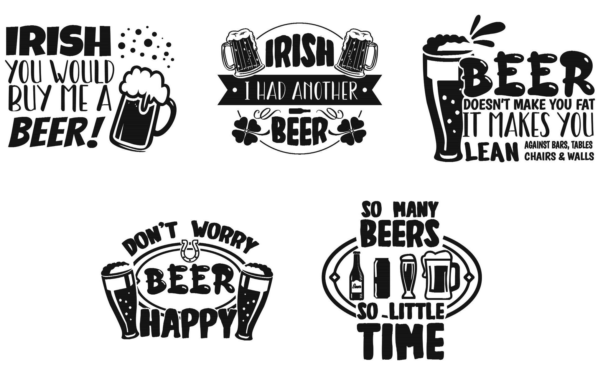 Beer Lover's Laser Cut File Bundle 27 Beer Themed Designs .ai, .dxf ...