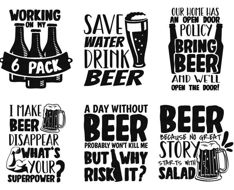 Beer Lover's Laser Cut File Bundle 27 Beer Themed Designs .ai, .dxf ...