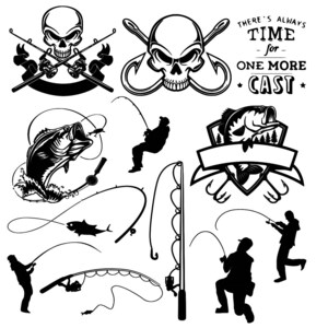 Ultimate Fishing Laser Cut File Bundle 121 Fishing Themed Designs .AI ...