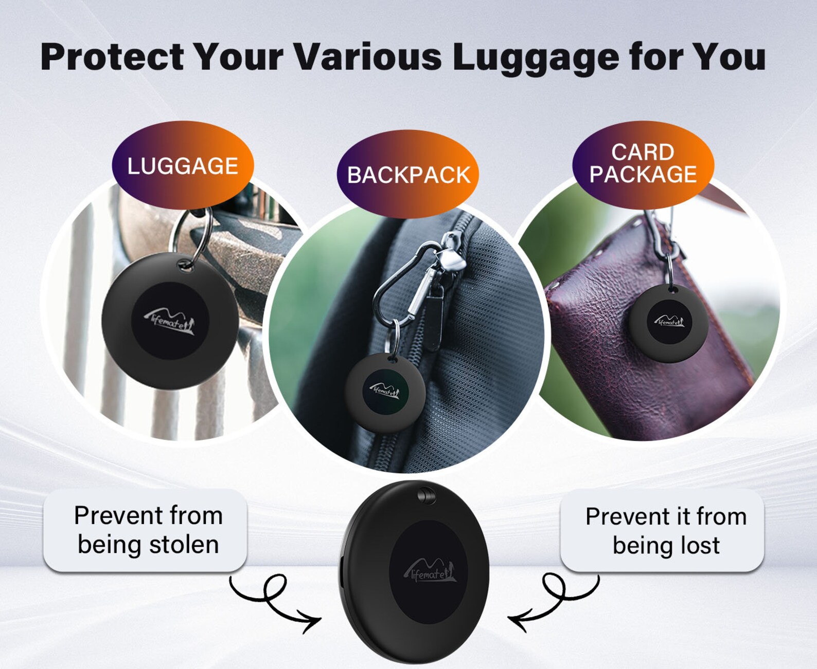 Lifemate, Air Tag GPS Smart Tracker Bike Car Luggage Pet Key Apple Find ...