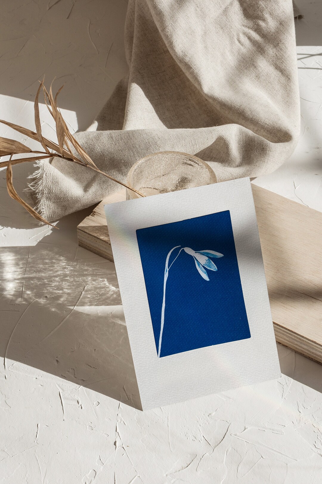 Postcards Set of 3 With Original Cyanotype Art - Etsy