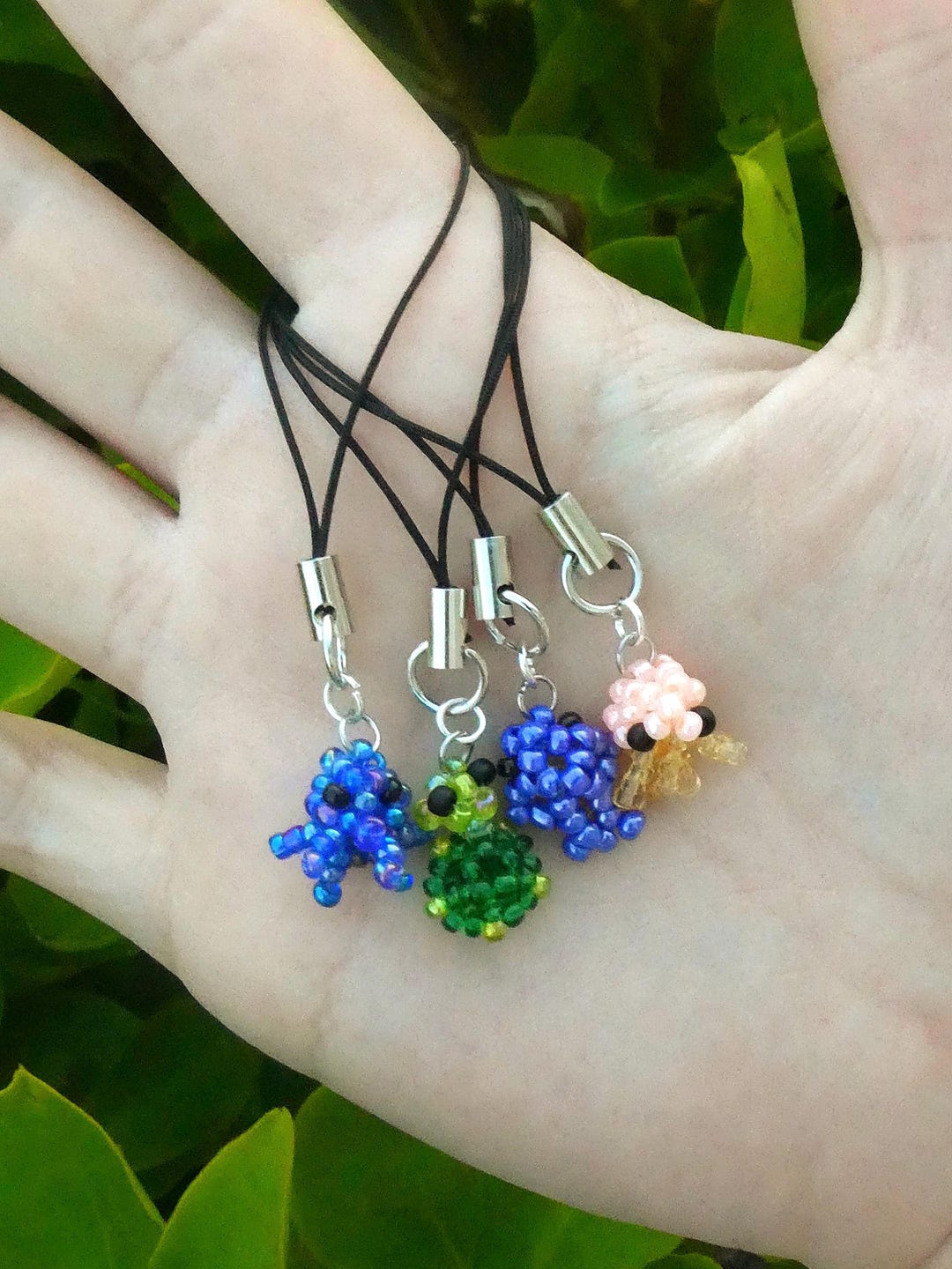 Handmade Ocean Animal Seed Bead Charm | Phone, Planner, Bag Accessory ...