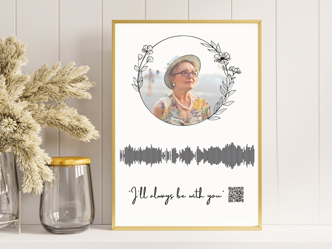 Custom Soundwave Art with QR Code, I'll always be with you Voice ...