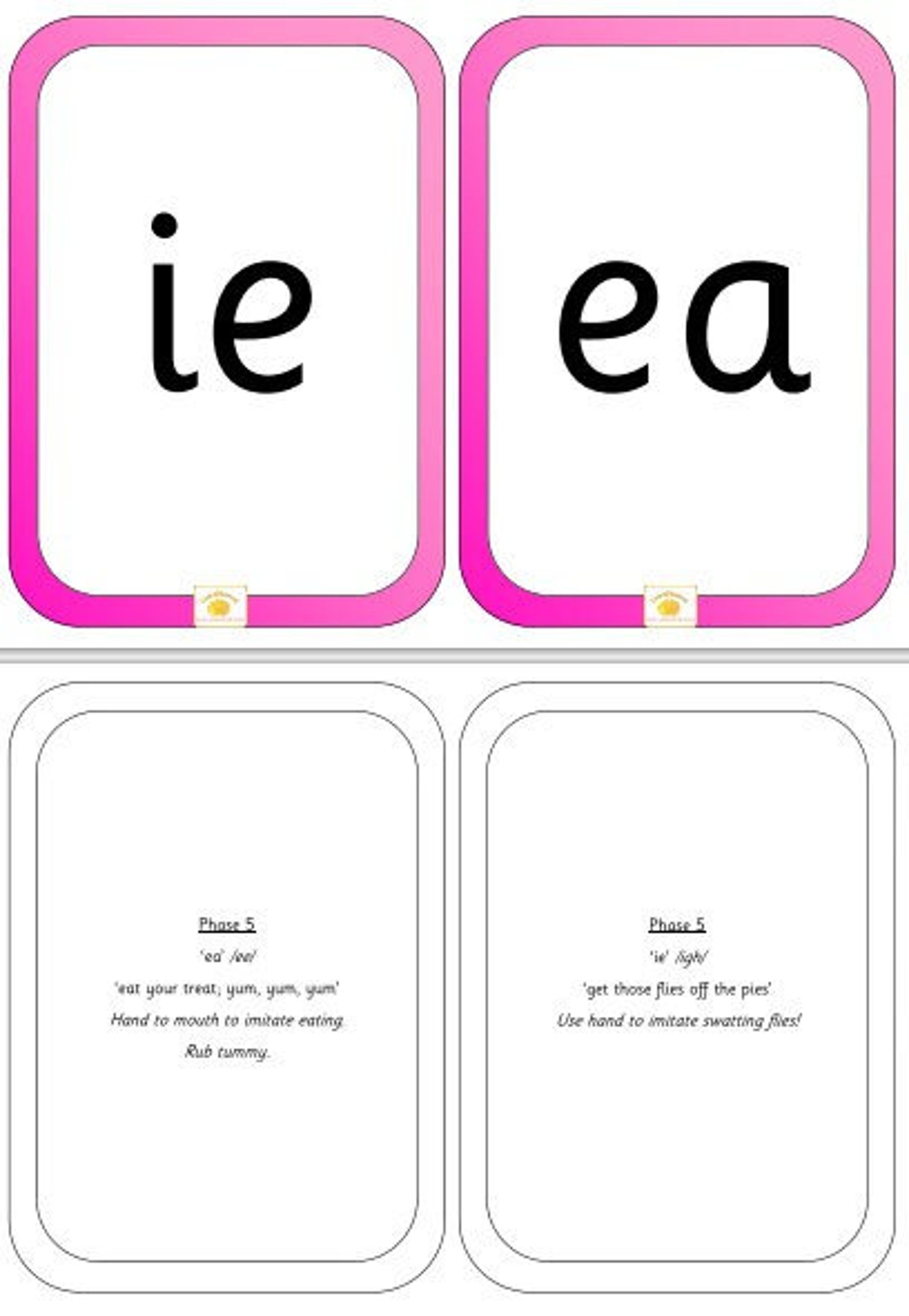 Phase 5 Double Sided Flashcards A5 - Etsy