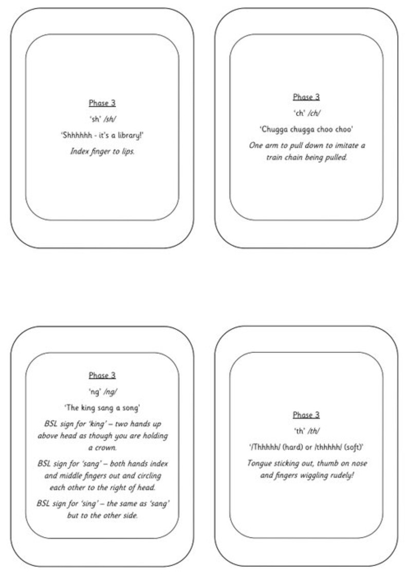 Phase 3 Double Sided Flashcards A6 - Etsy