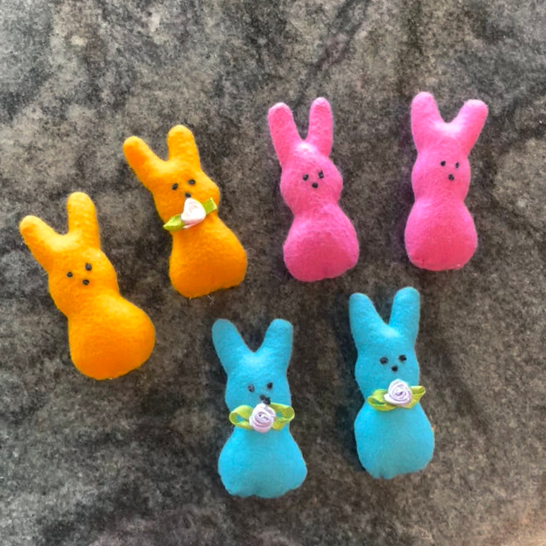 Easter Peeps Stuffed Fabric Bunny Pins - Etsy