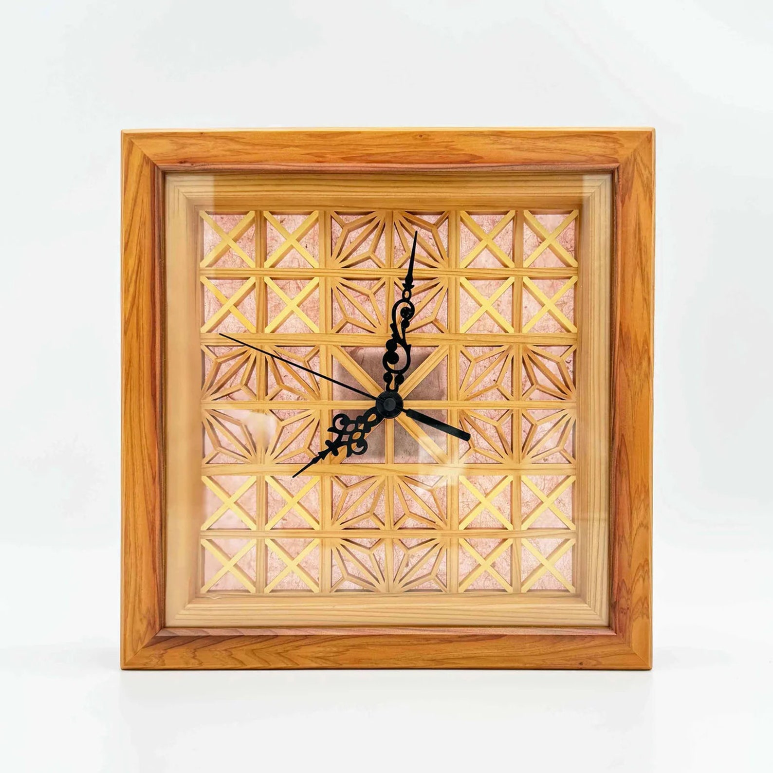 Okawa Kumiko Wall Clock, Proudly Handcrafted by Our Craftsman in Okawa ...
