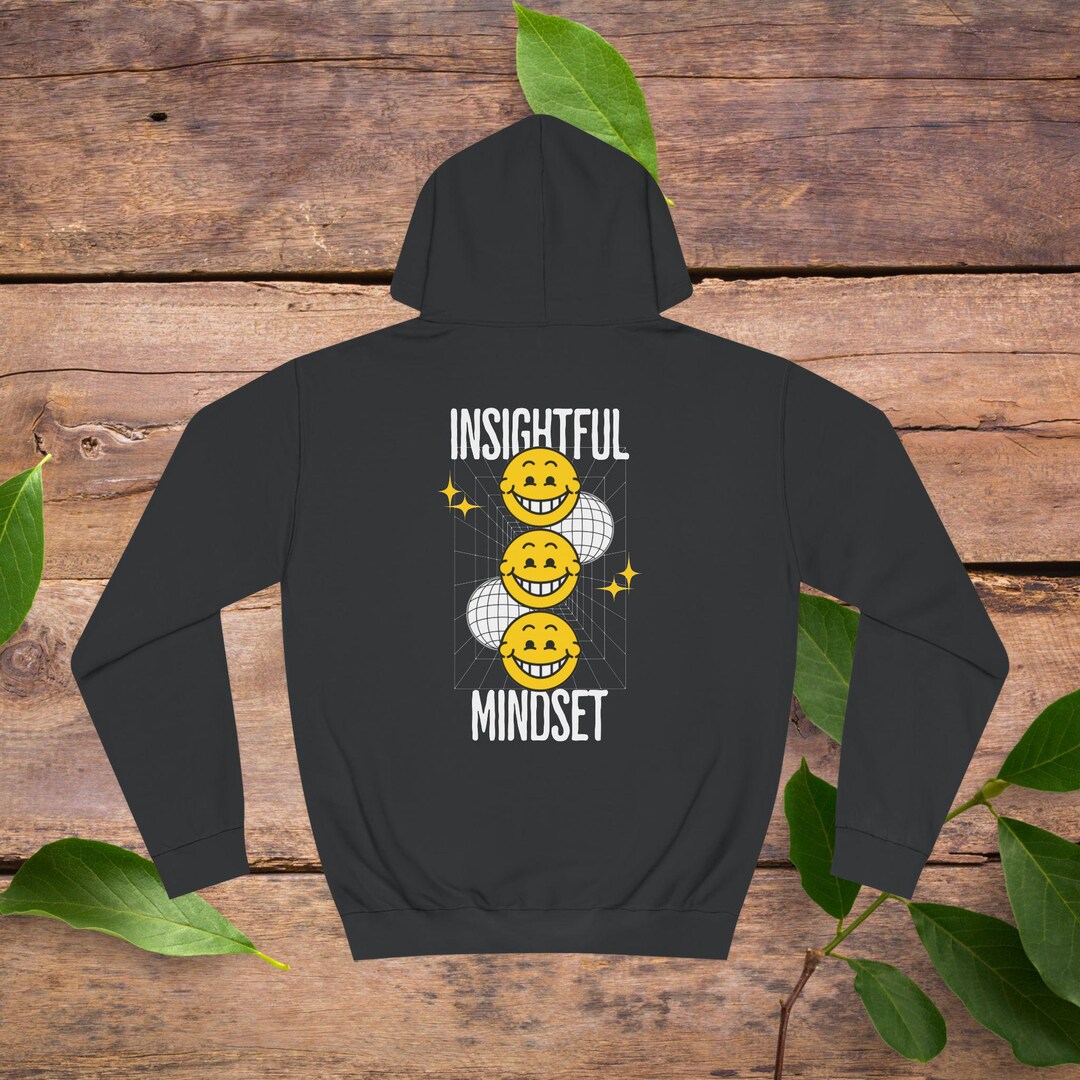 Oversized Hoodie, Retro Matrix Smile Pullover, Insightful Mindset ...