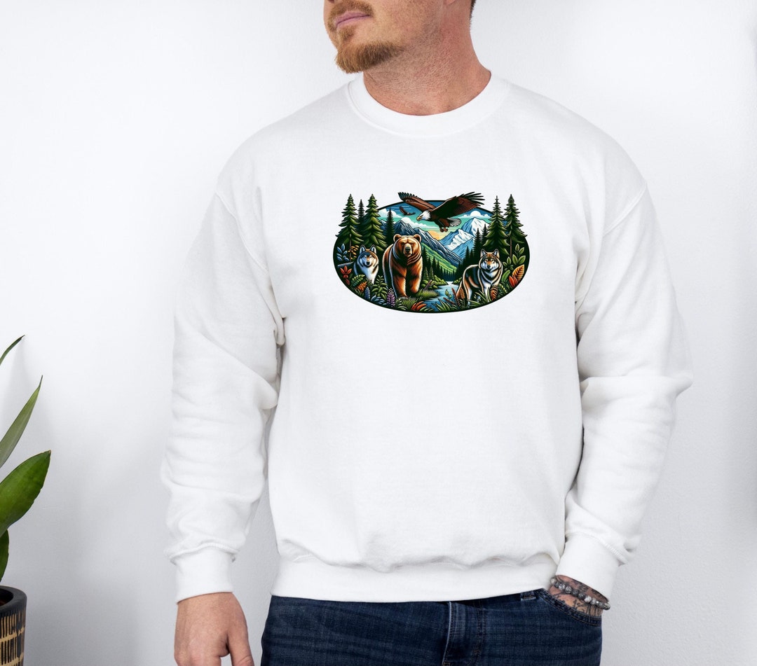 Mountain Wildlife Sweatshirt, State Park Sweater, Nature Lover Gift ...