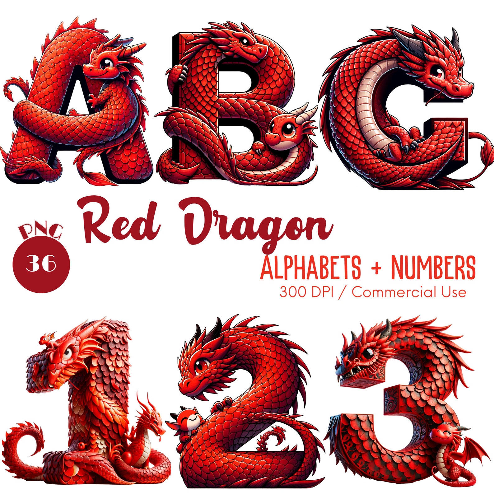Dragon Alphabets and Numbers Clipart 36 PNG Dragon Alpha Clipart ...