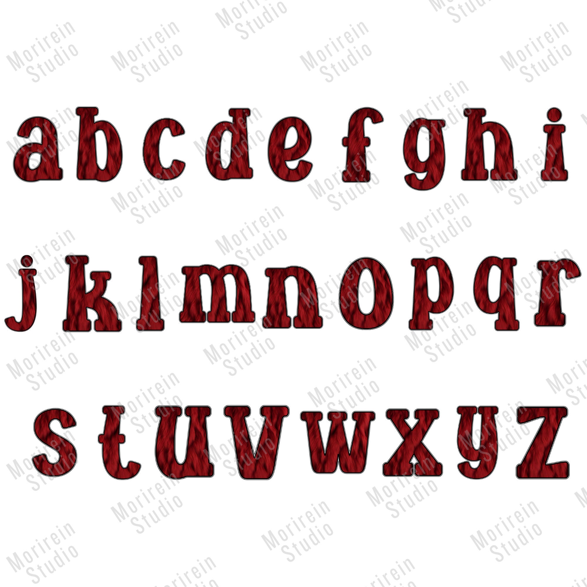 Red Velvet Alphabet Letters PNG Bundle 67 PNG Red Velvet Doodle ...