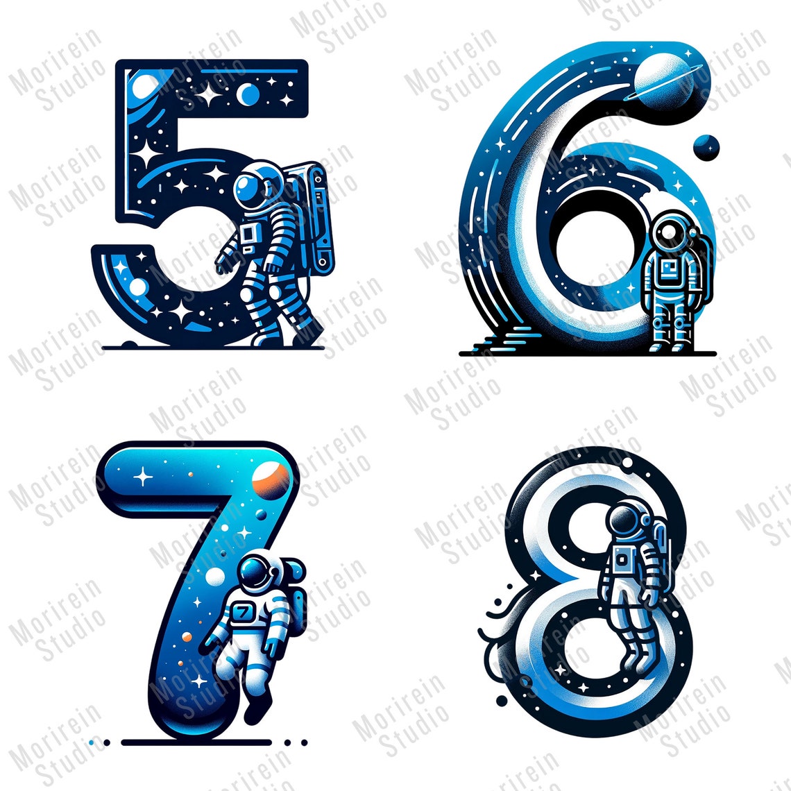 Astronaut Numbers Clipart 10 PNG Astronaut Numbers Birthday PNG Space ...