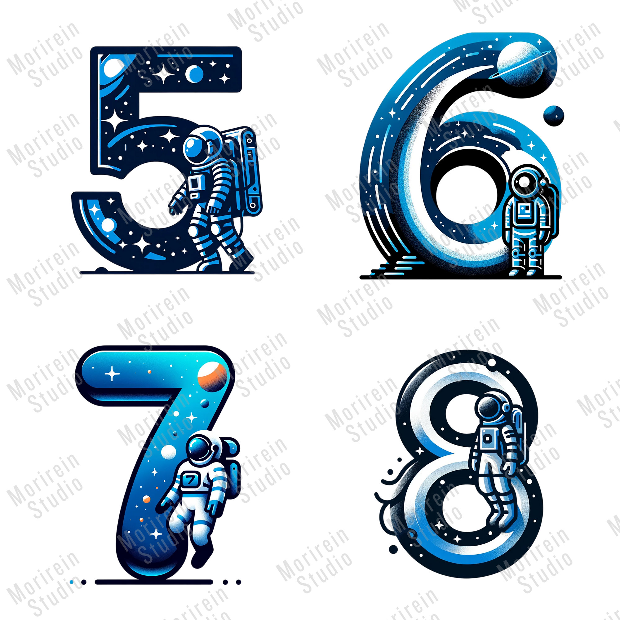 Astronaut Numbers Clipart 10 PNG Astronaut Numbers Birthday PNG Space ...