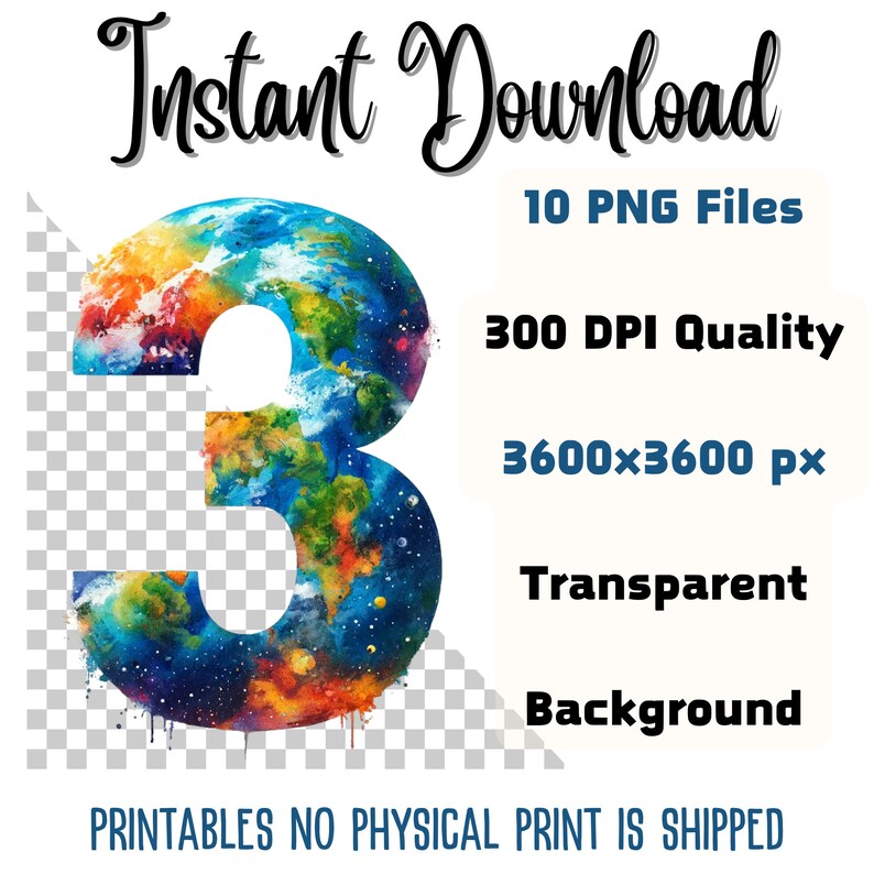 Earth Numbers Clipart 10 PNG Happy Birthday Earth PNG Birthday Earth ...