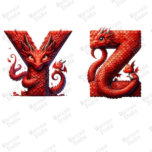 Dragon Alphabets and Numbers Clipart 36 PNG Dragon Alpha Clipart ...