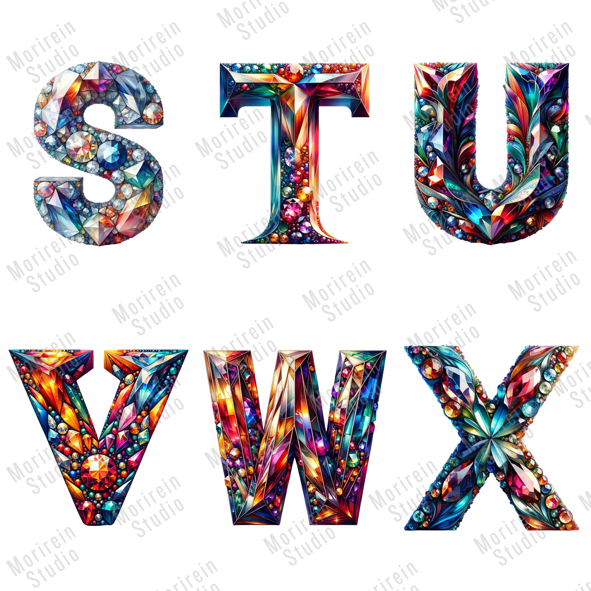 Crystal Alphabets and Numbers Clipart 36 PNG Crystal Alpha Clipart ...