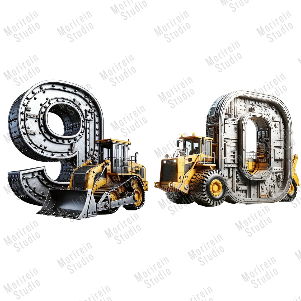 Construction Vehicles Numbers Clipart 10 PNG Construction Vehicles PNG ...