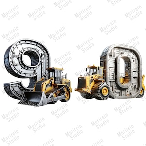 Construction Vehicles Numbers Clipart 10 PNG Construction Vehicles PNG ...