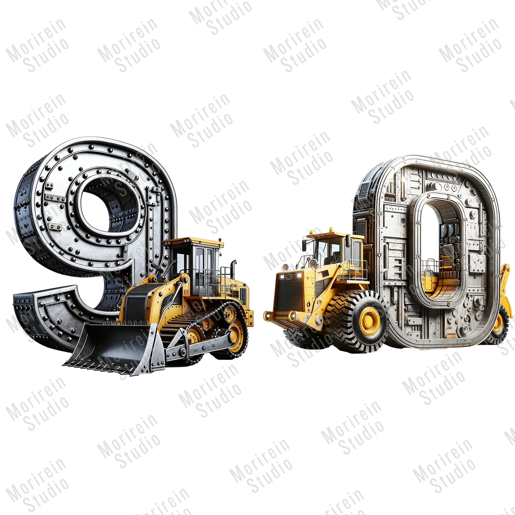 Construction Vehicles Numbers Clipart 10 PNG Construction Vehicles PNG ...