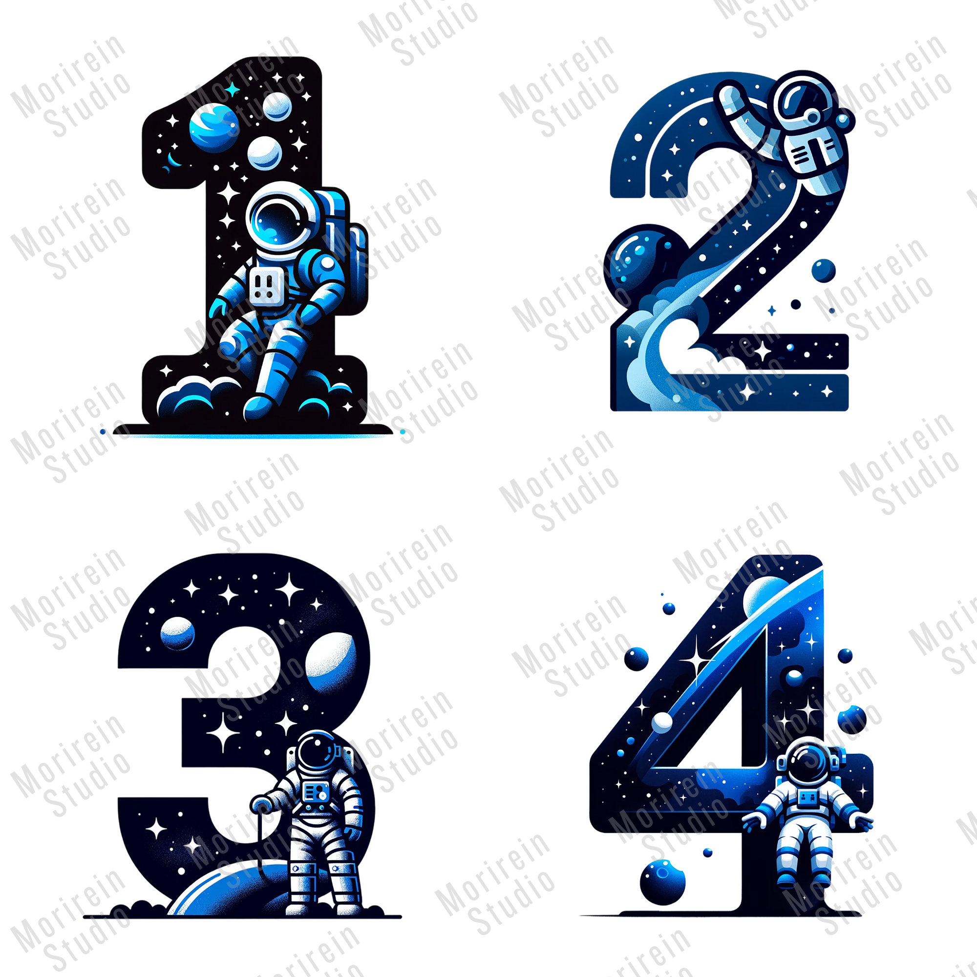 Astronaut Numbers Clipart 10 PNG Astronaut Numbers Birthday PNG Space ...
