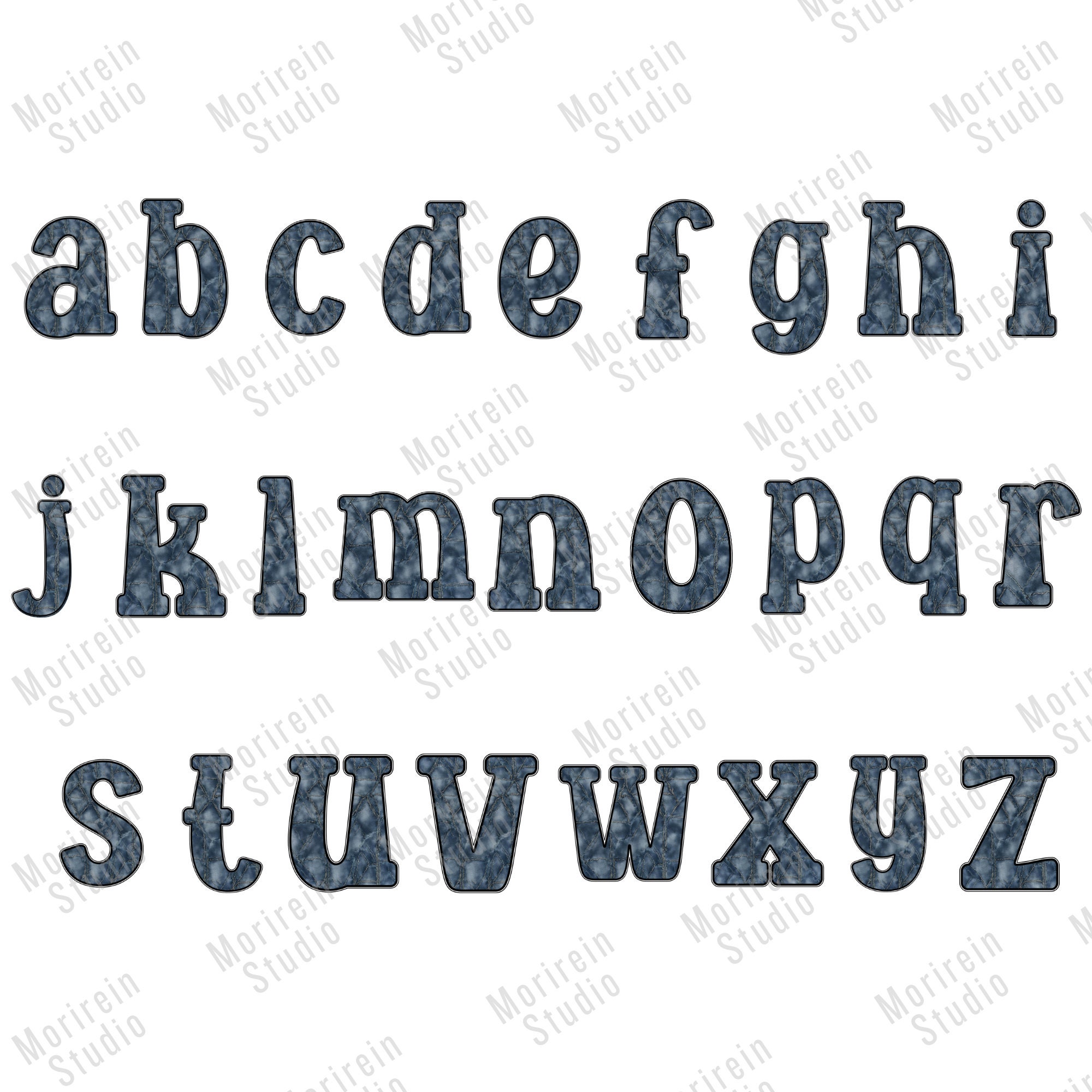 Denim Alphabet Letters PNG Bundle 67 PNG Denim Doodle Alphabets and ...