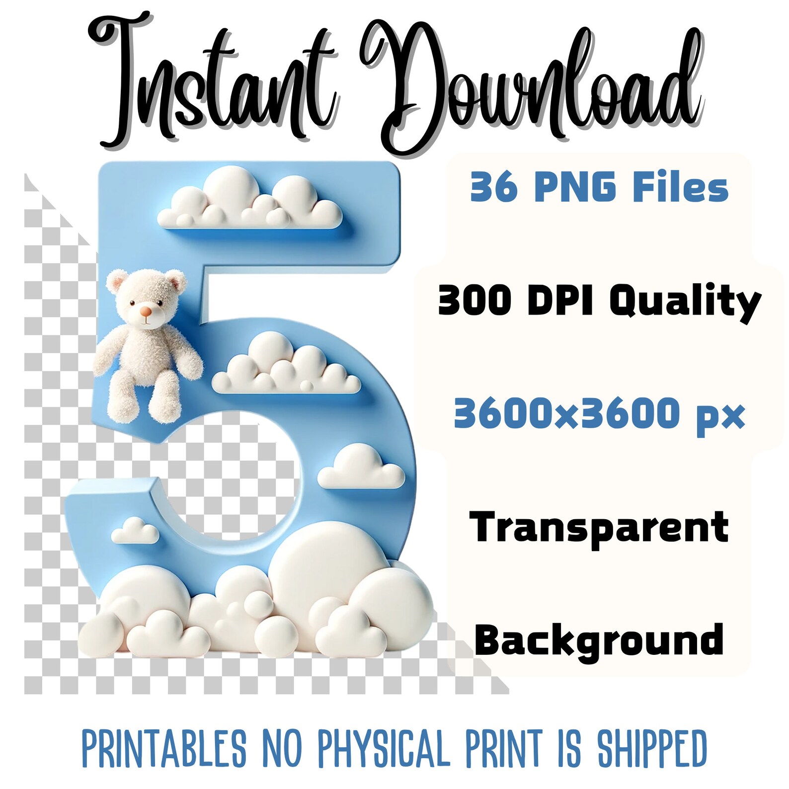 Teddy Bear Alphabets and Numbers Clipart 36 PNG Teddy Bear Alpha ...