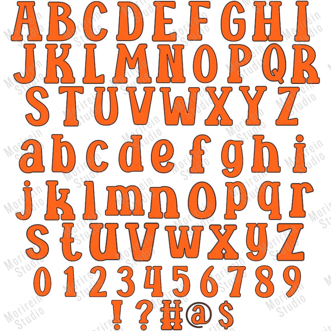 Bright Alphabet Letters PNG Bundle 335 PNG 5 Sets Bright Doodle ...