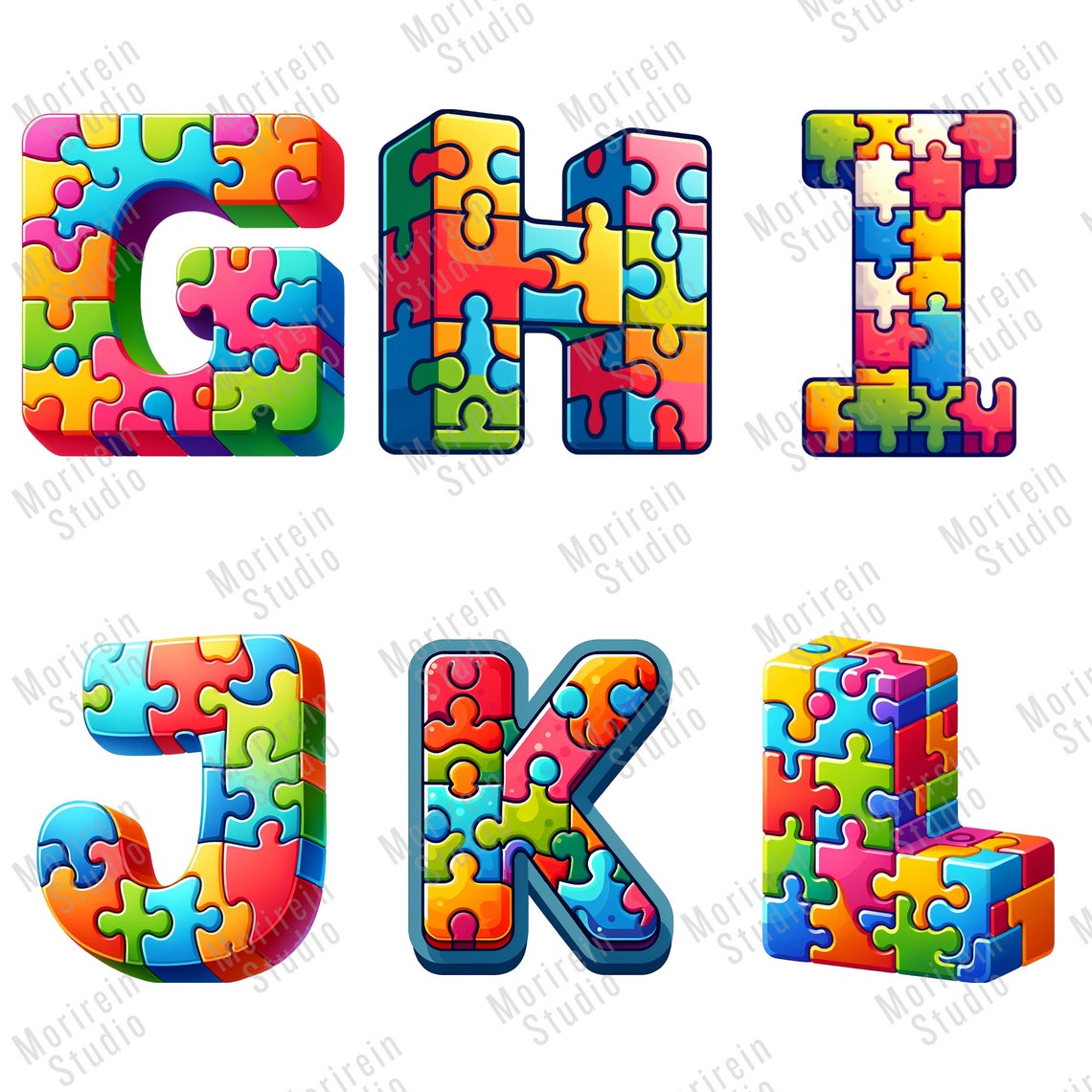 Jigsaw Alphabets and Numbers Clipart 36 PNG Jigsaw Alpha Clipart ...