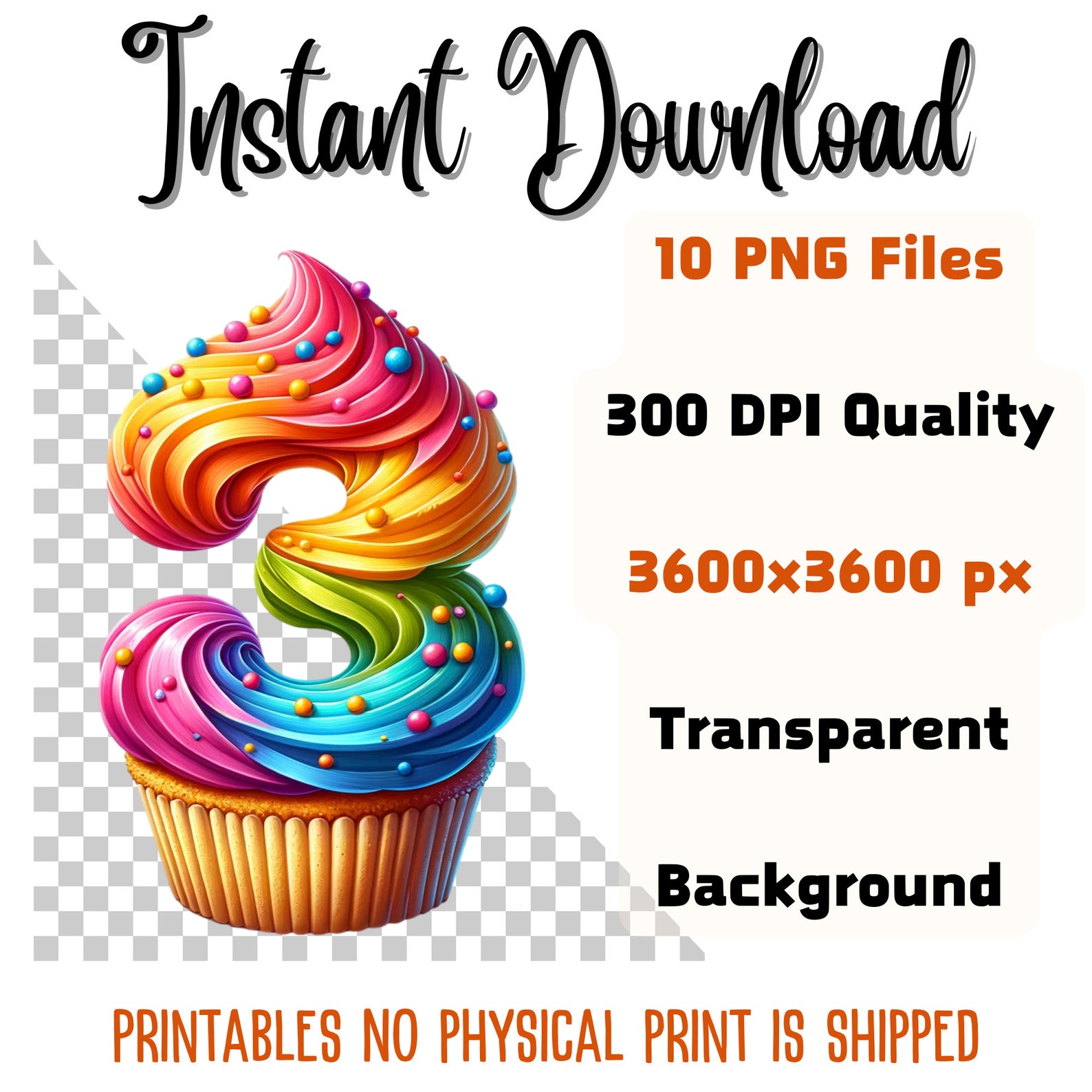 Cupcake Numbers Clipart 10 PNG Happy Birthday Cupcake PNG Birthday ...