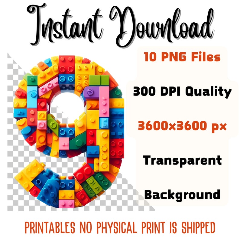 Building Block Numbers Clipart 10 PNG Happy Birthday Blocks PNG ...