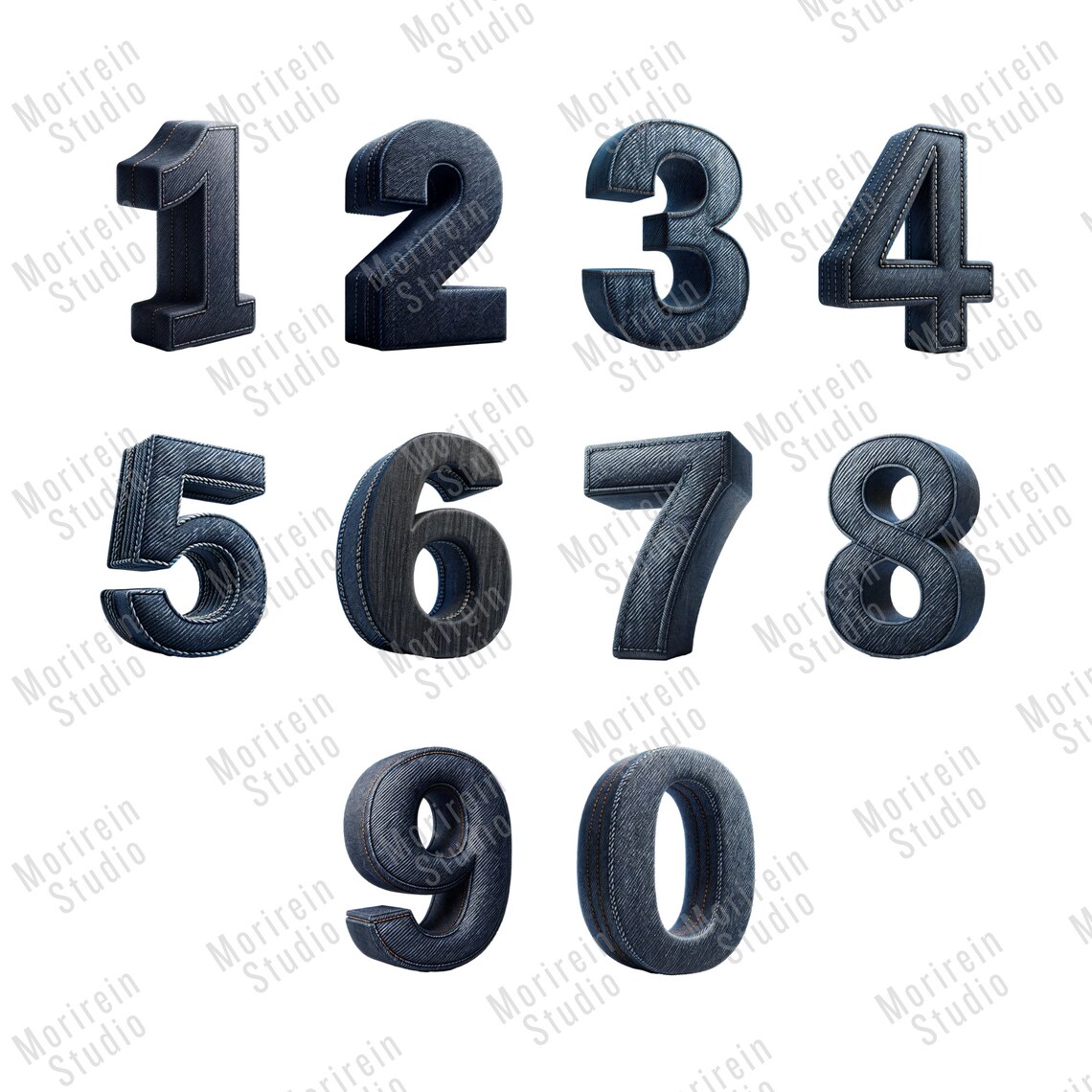 Denim Alphabets and Numbers Clipart 36 PNG Denim Alpha Clipart ...
