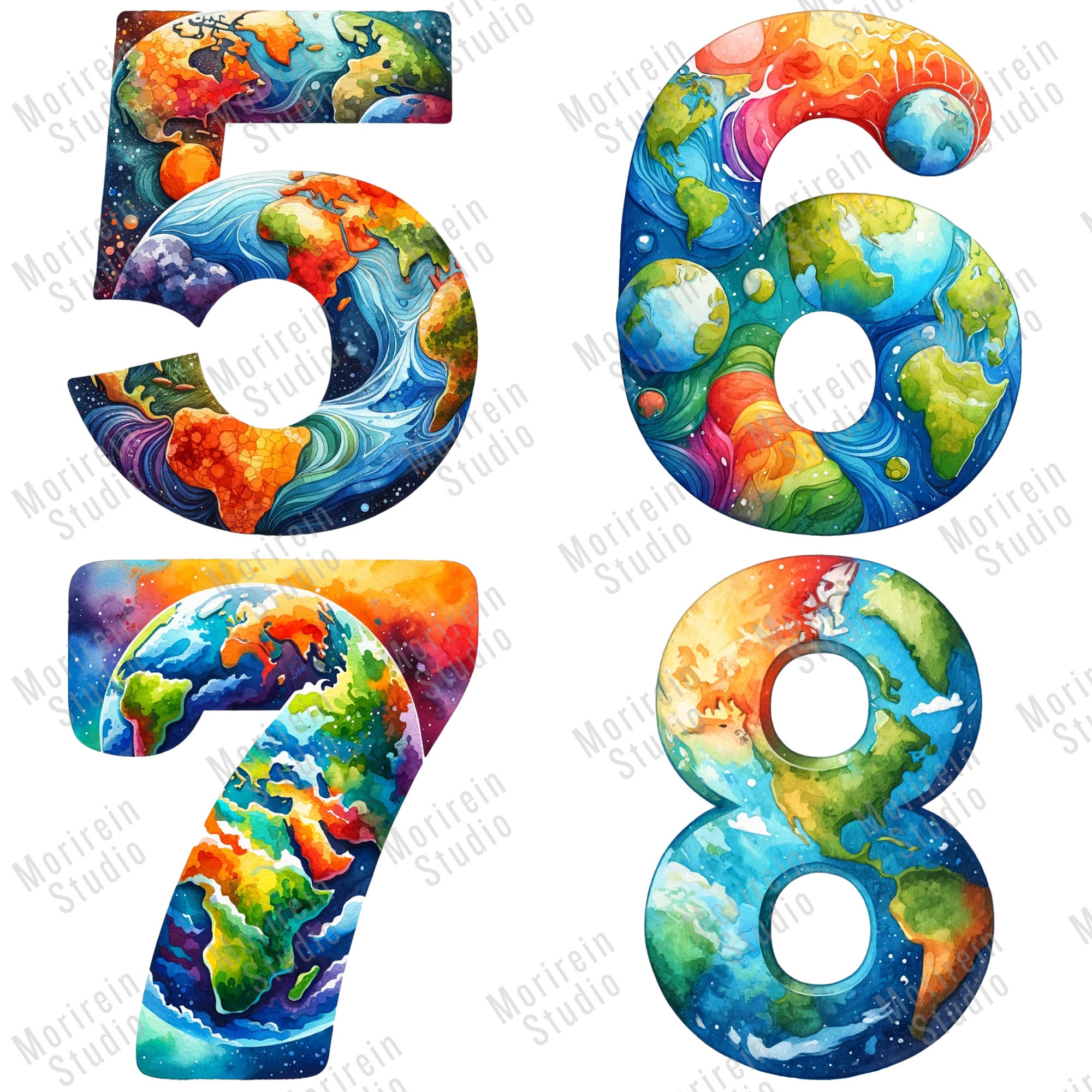 Earth Numbers Clipart 10 PNG Happy Birthday Earth PNG Birthday Earth ...