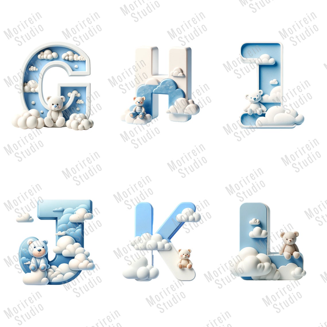 Teddy Bear Alphabets and Numbers Clipart 36 PNG Teddy Bear Alpha ...