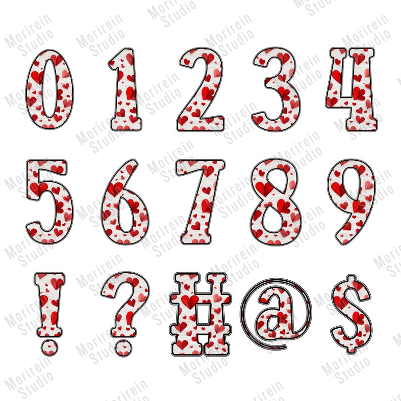 Paper Heart Alpha Doodle Bundle 67 PNG Valentine Doodle Alphabets and ...