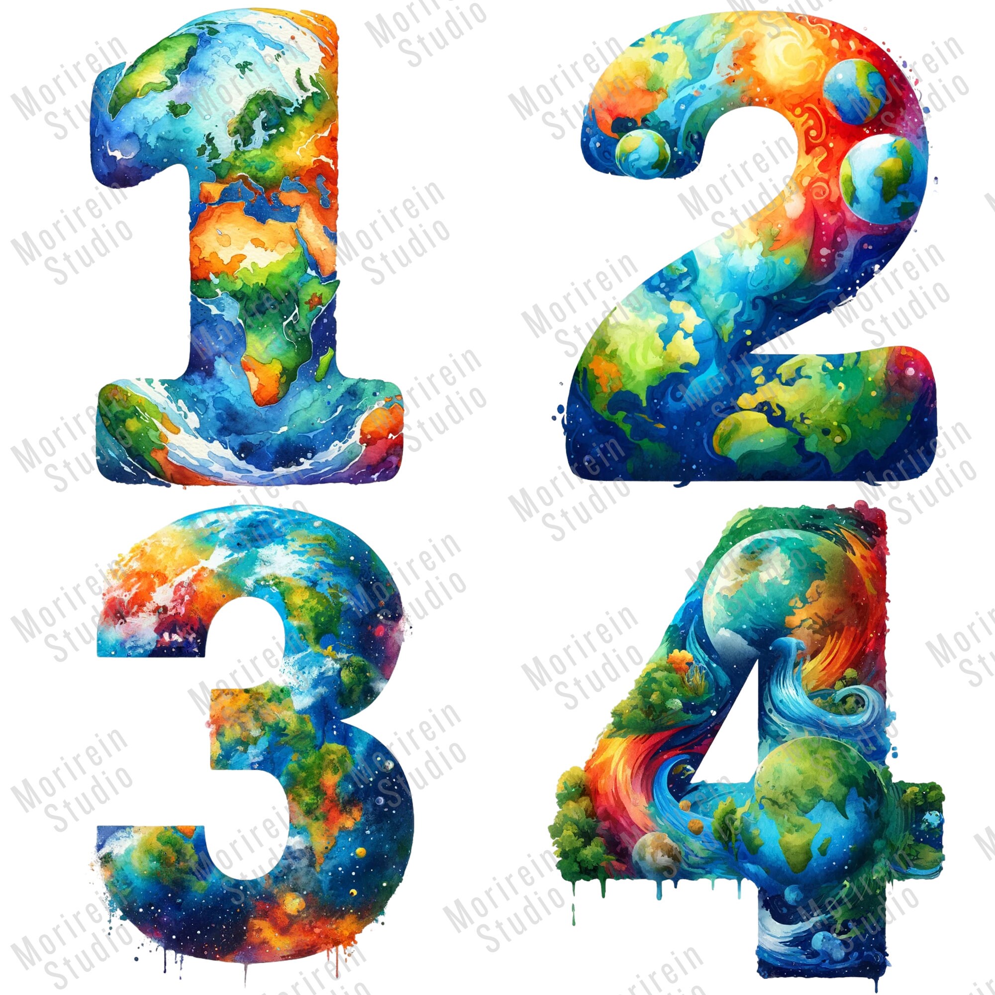 Earth Numbers Clipart 10 PNG Happy Birthday Earth PNG Birthday Earth ...