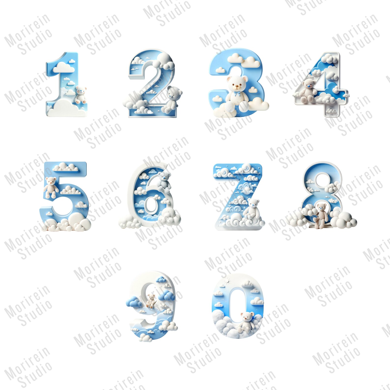 Teddy Bear Alphabets and Numbers Clipart 36 PNG Teddy Bear Alpha ...