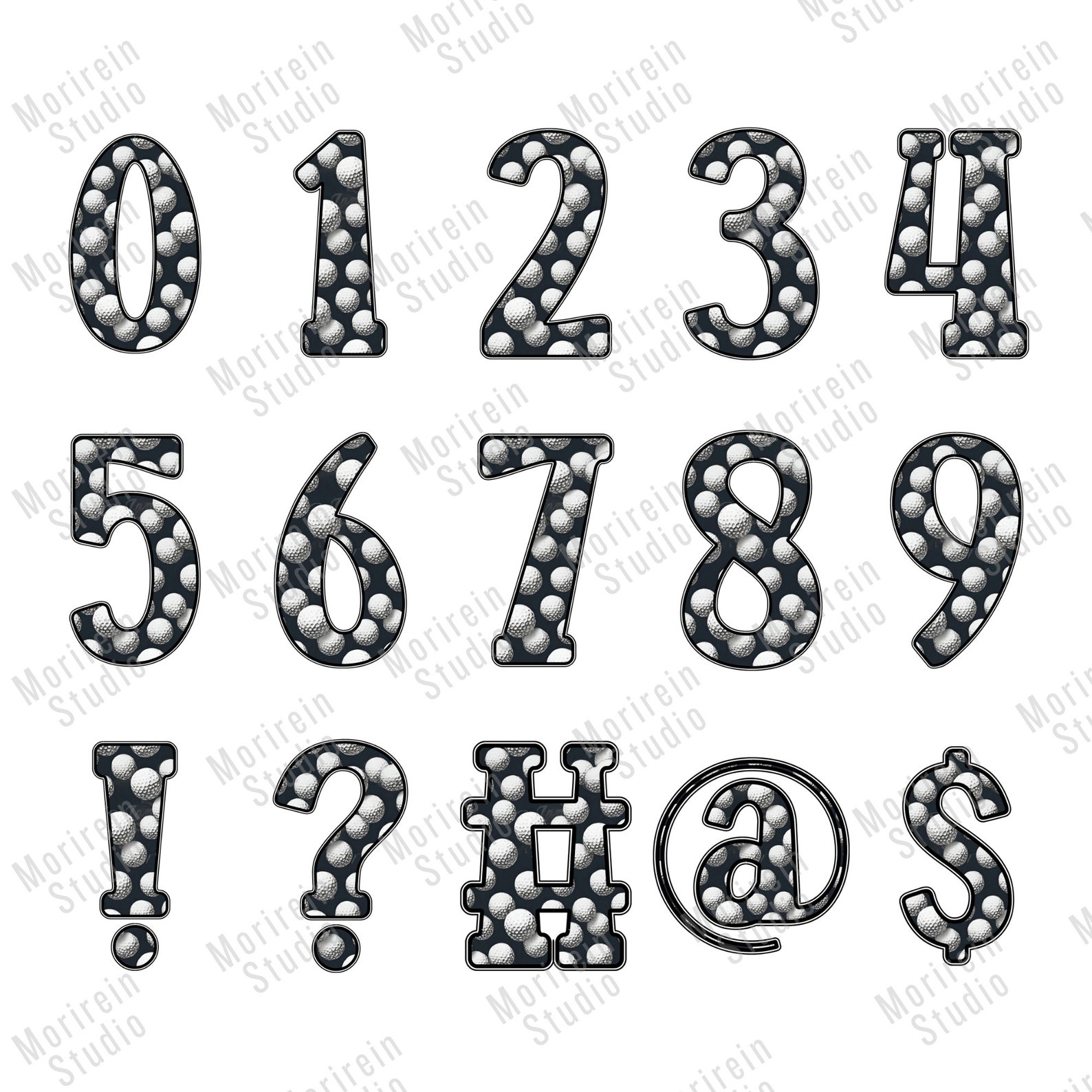 Golf Alphabet Letters PNG Bundle 67 PNG Golf Doodle Alphabets and ...