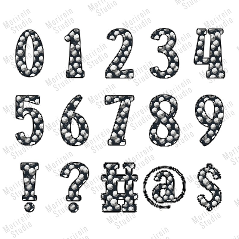 Golf Alphabet Letters PNG Bundle 67 PNG Golf Doodle Alphabets and ...