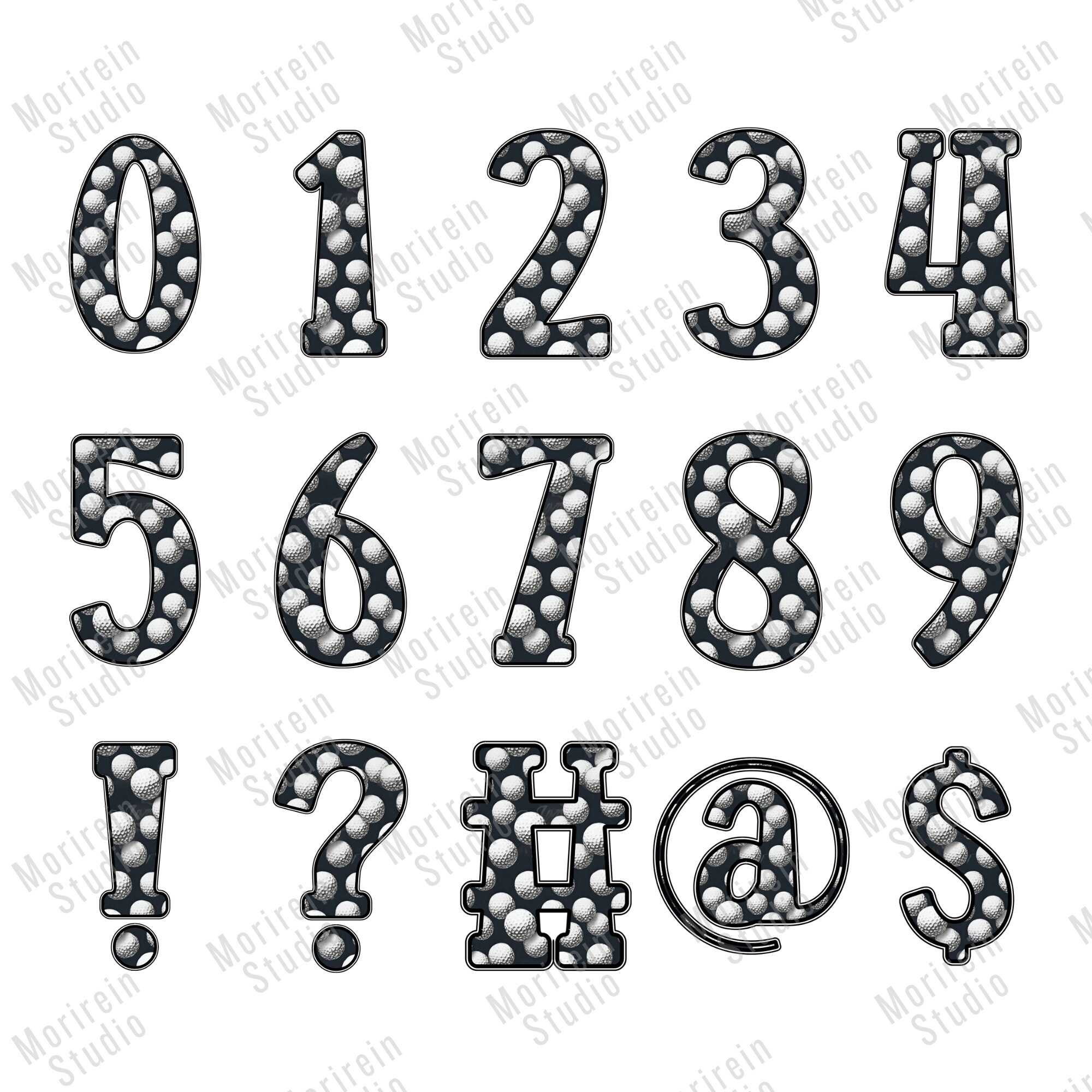 Golf Alphabet Letters PNG Bundle 67 PNG Golf Doodle Alphabets and ...