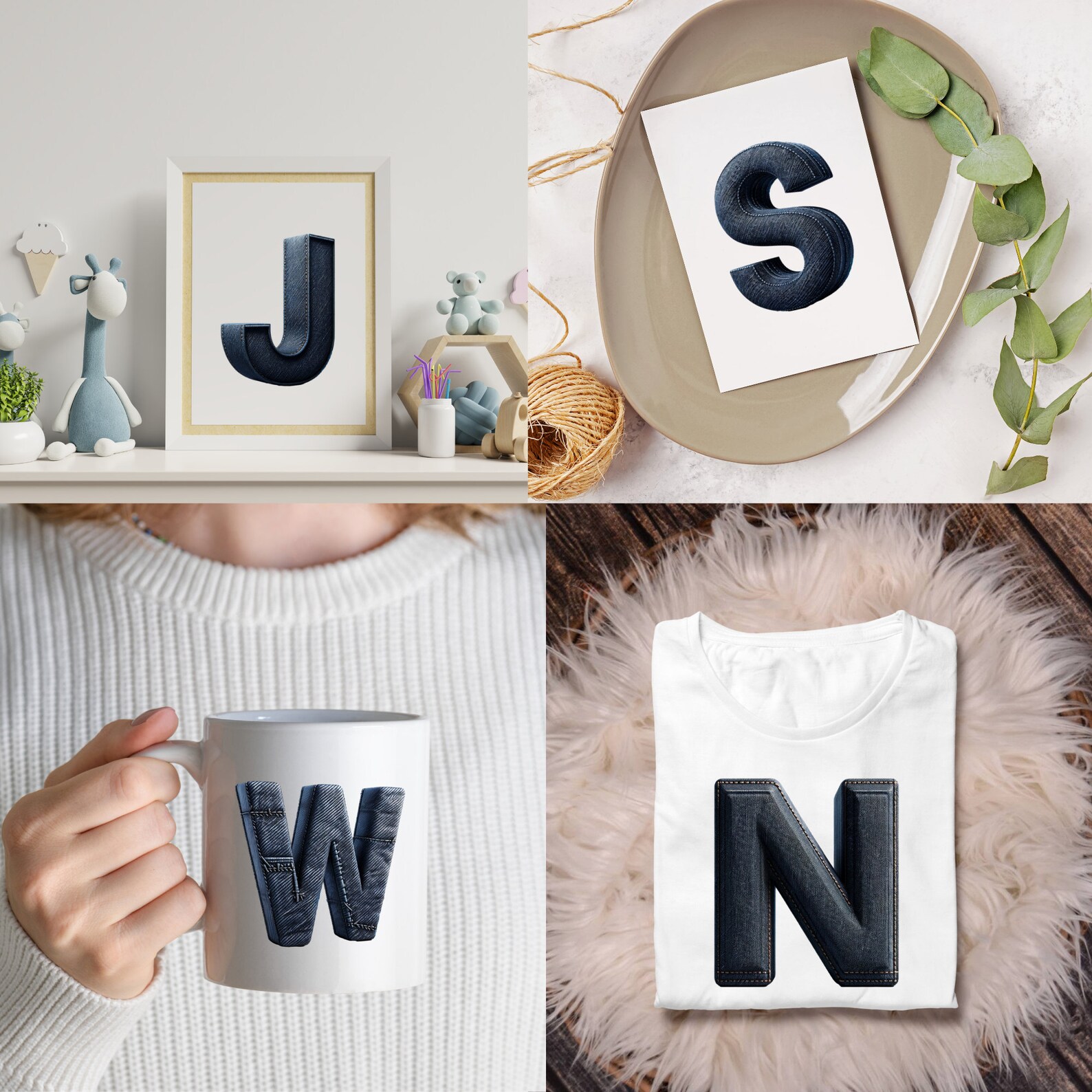 Denim Alphabets and Numbers Clipart 36 PNG Denim Alpha Clipart ...