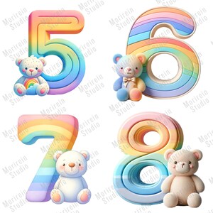 Teddy Bear Numbers Clipart 10 PNG Teddy Bear Number PNG Teddy Bear ...