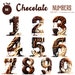 Chocolate Numbers Clipart, Birthday Party PNG (digital Download) - Etsy
