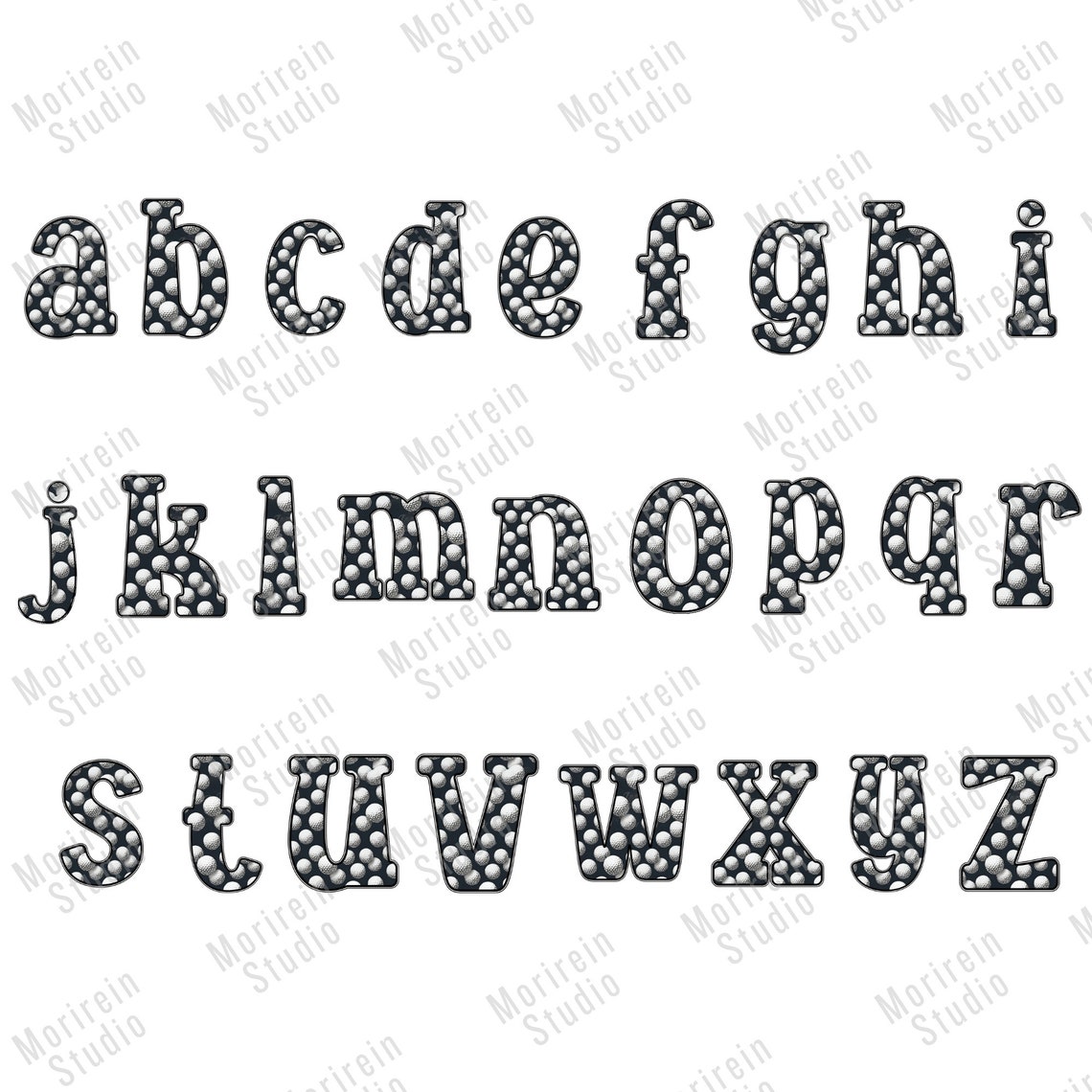 Golf Alphabet Letters PNG Bundle 67 PNG Golf Doodle Alphabets and ...