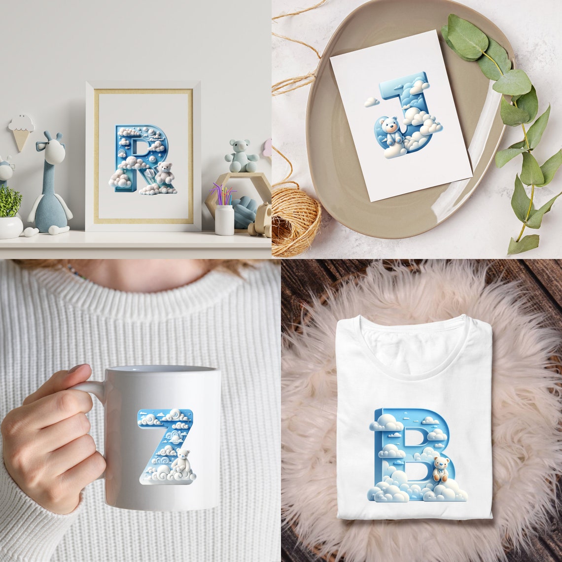 Teddy Bear Alphabets and Numbers Clipart 36 PNG Teddy Bear Alpha ...