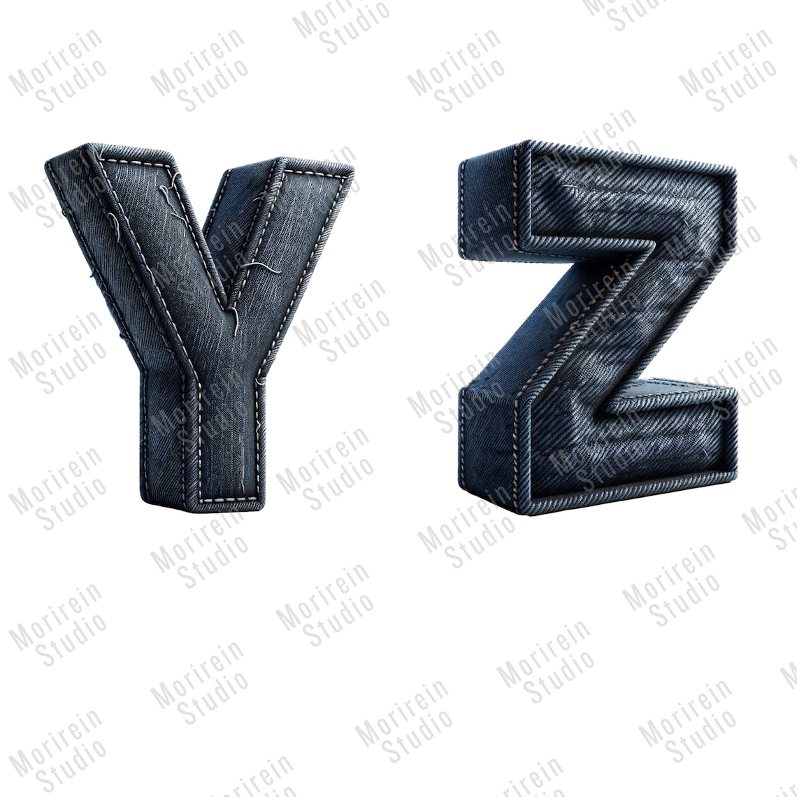 Denim Alphabets and Numbers Clipart 36 PNG Denim Alpha Clipart ...