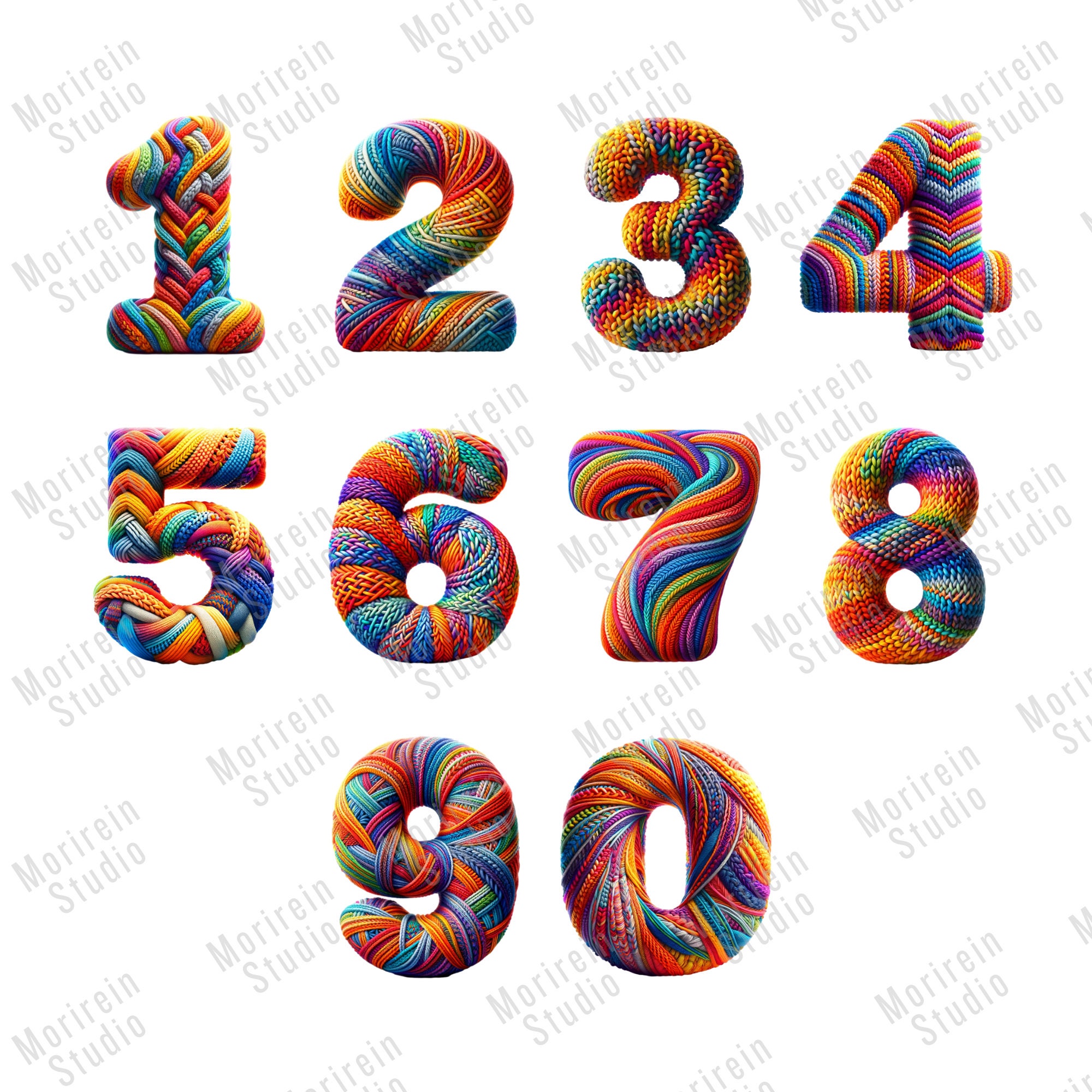Knitted Alphabets and Numbers Clipart 36 PNG Knitted Alpha Clipart ...