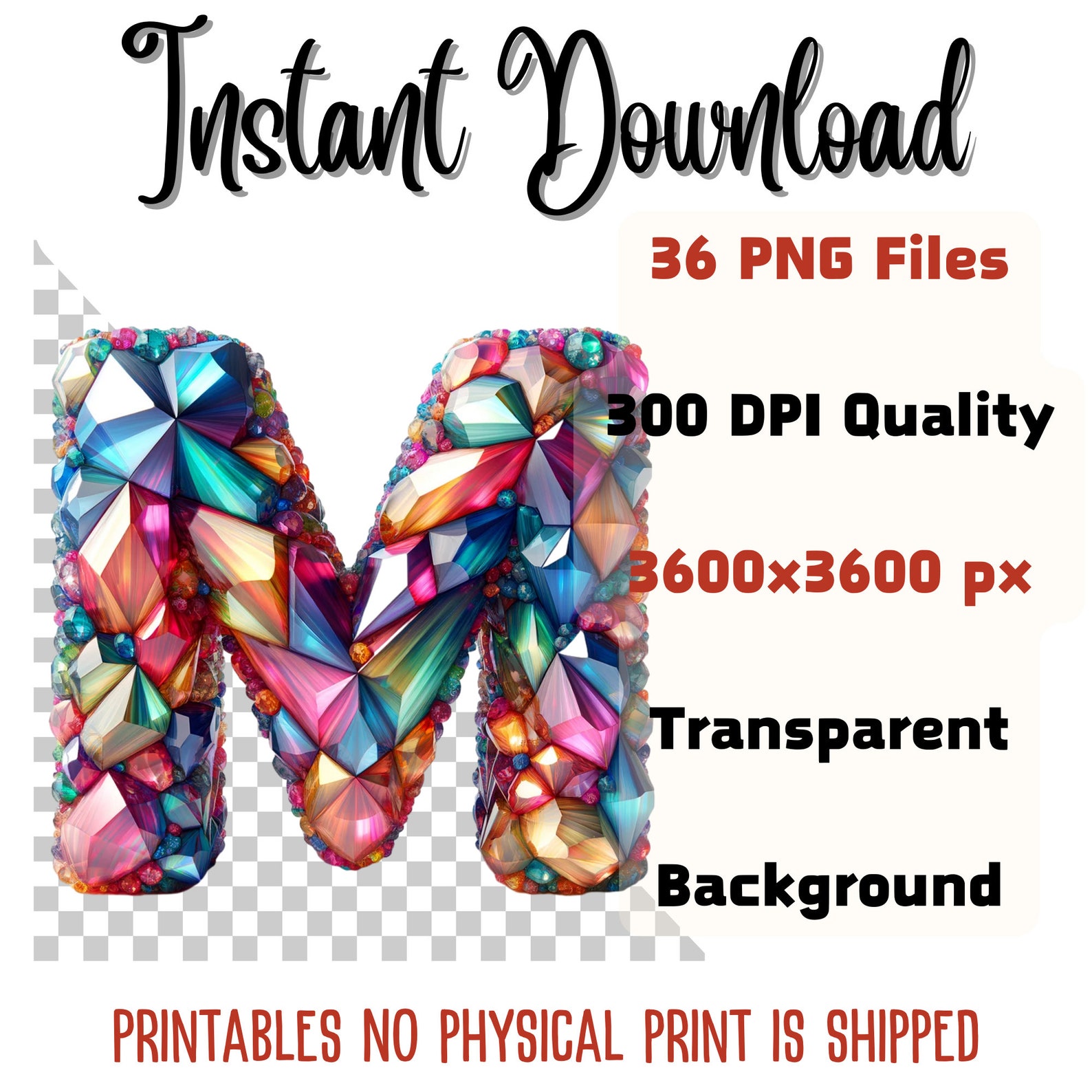 Crystal Alphabets and Numbers Clipart 36 PNG Crystal Alpha Clipart ...