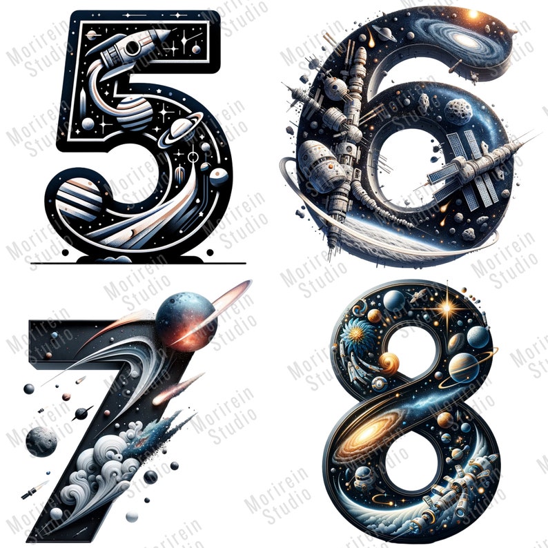 Spacecraft Numbers Clipart 10 PNG Happy Birthday Spacecraft PNG ...