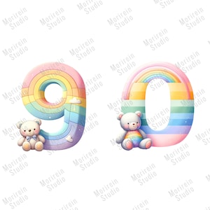 Teddy Bear Numbers Clipart 10 PNG Teddy Bear Number PNG Teddy Bear ...