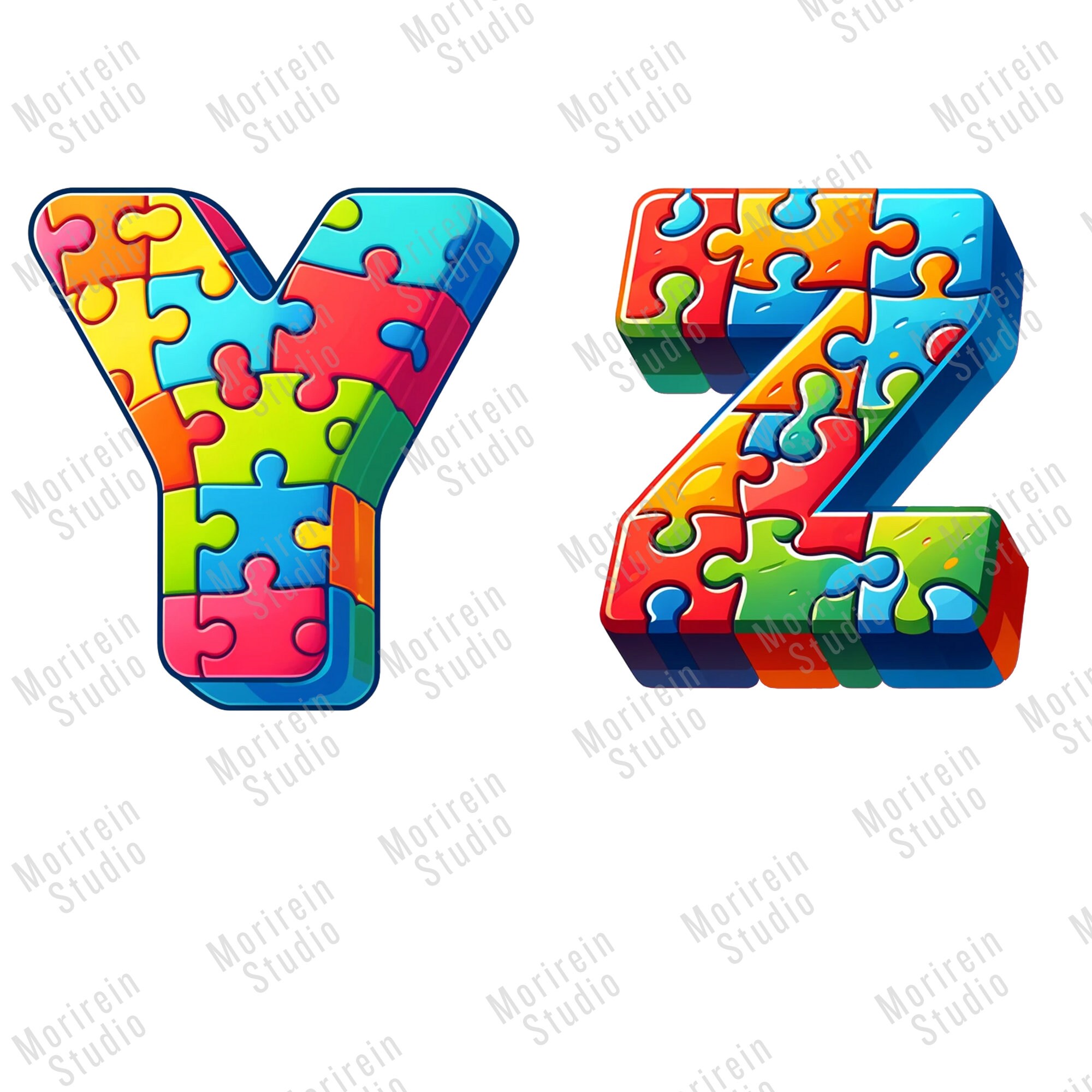 Jigsaw Alphabets and Numbers Clipart 36 PNG Jigsaw Alpha Clipart ...